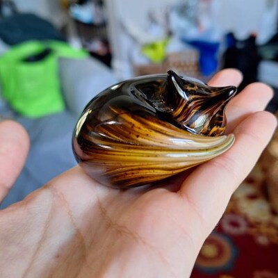 Tortoiseshell Cat, Glass Sculpture, - Etsy