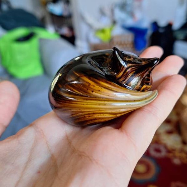 Tortoiseshell Cat, Glass Sculpture, - Etsy