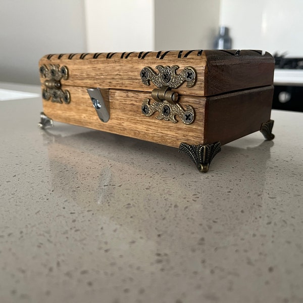 15mm 2x Brass Push Button Lock / Latch - Wooden Box, Humidor, Jewelry ...