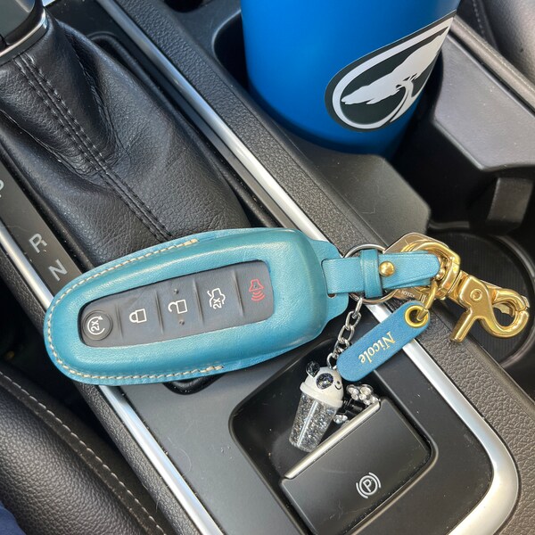 Ford F-series 5 Button Key Fob Cover, Handcraft Leather Key Fob Cover ...