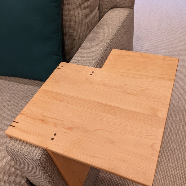 Handmade Wooden Couch Arm Table. Custom. Sofa Arm Table. Sofa Arm Tray ...