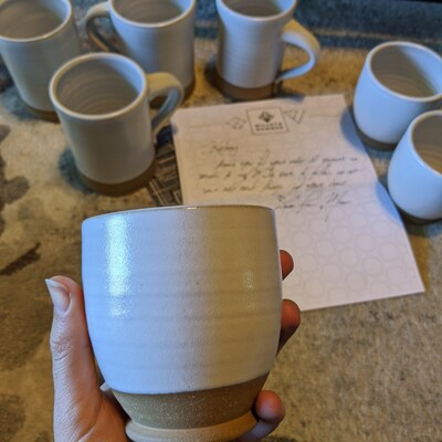 Round Tumbler Ceramic Cup Ceramic Tumbler Rounded Cup - Etsy