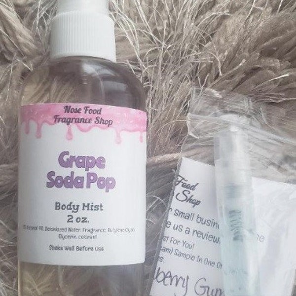 Grape Soda Pop Body Mist, Grape Fizz, Body Spray, Body Splash, Perfume ...