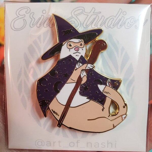 Wizard Ferret Hard Enamel Pin - Etsy
