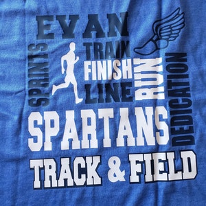 Track T-shirt, Personalized Track and Field Shirt, Track Name Mascot ...