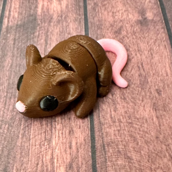 Tiny Mouse Fidget Toy With Optional Cheese Container Stress Relief Toy ...