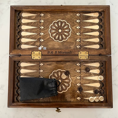 Custom Backgammon Set With Your Text or Logo, Personalized Wood Board ...