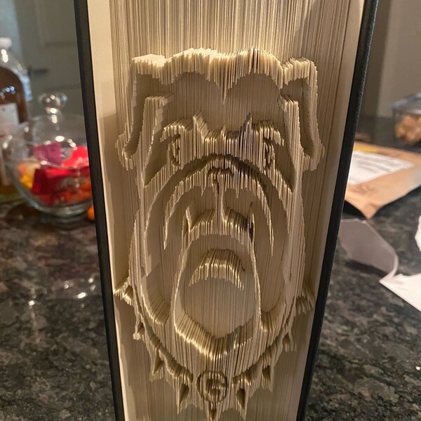 UGA Bulldog Book Folding - Etsy