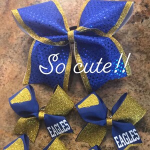 STREAMERS Cheer RIBBON Bows Cheer Squad Bows With Text Cheer - Etsy