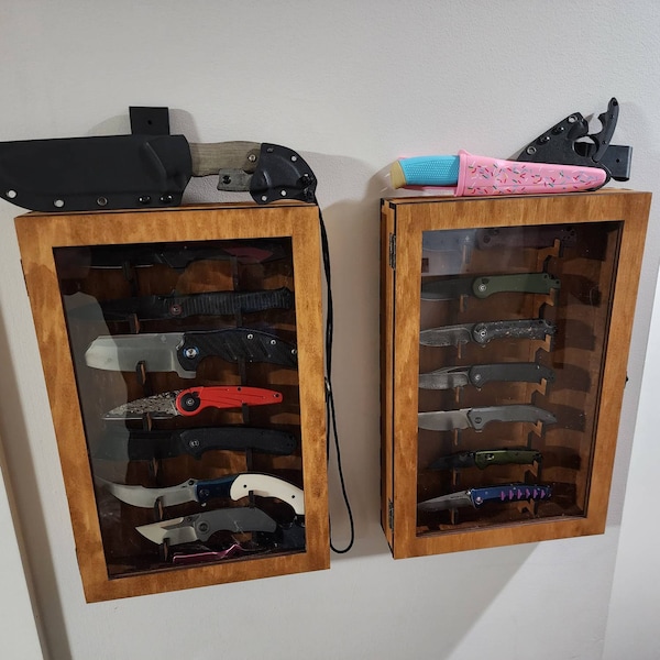Knife Display Case With Led, Custom Knife Holder, Knife Storage, Pocket ...
