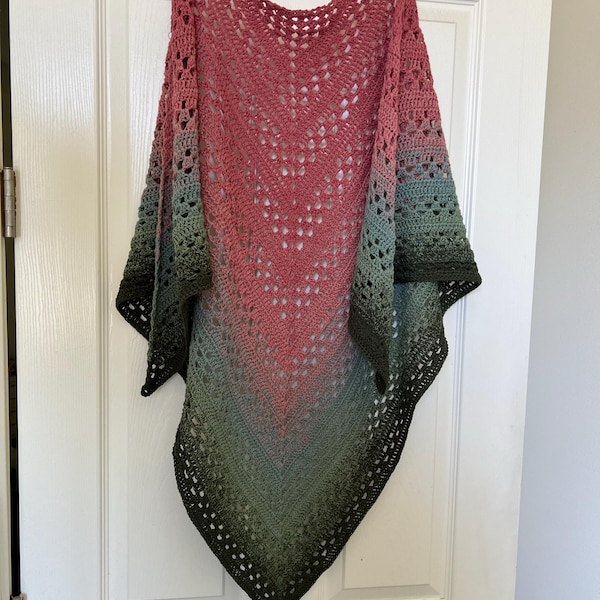 CROCHET SHAWL PATTERN & Video / Crochet Shawl - Crochet Scarf Pattern ...
