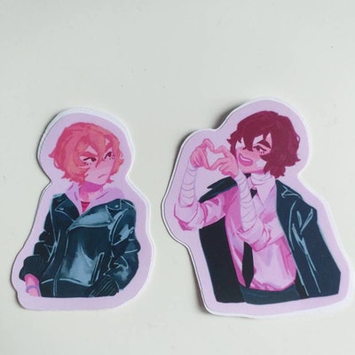 Soukoku Heart Sticker 6CM Cute Vinyl Sticker - Etsy UK