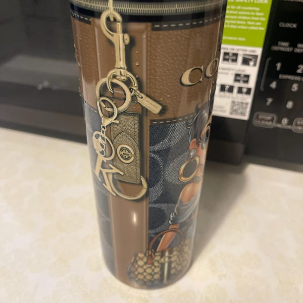 Baddie Brown Betty Boop Coach Theme Tumbler | Custom Made Tumbler Gift ...