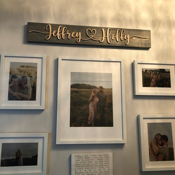 Custom Couple Name Sign Pallet Sign Wedding Gift Wooden Name Sign ...