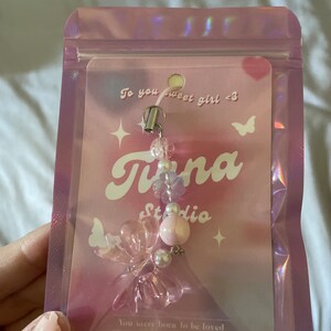 Cube Crystal Phone Charm With Pearl Heart Y2K Style Pink - Etsy