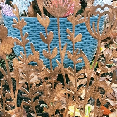 Metal Owl Fence Topper Garden Art Outdoor Ornaments Rusted Sculpture - Etsy