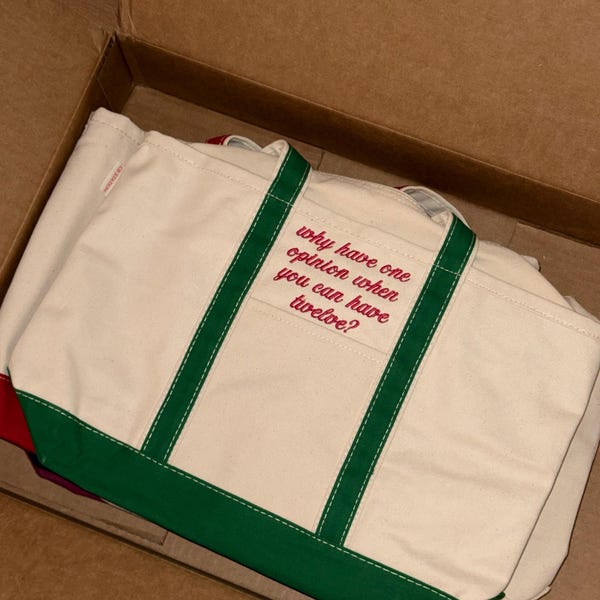 Personalized Canvas Tote, Ironic Boat Bag, Monogram Canvas Tote Bag ...