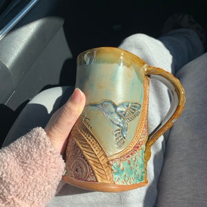 Hummingbird Platter Hand Made Stoneware Pottery - Etsy