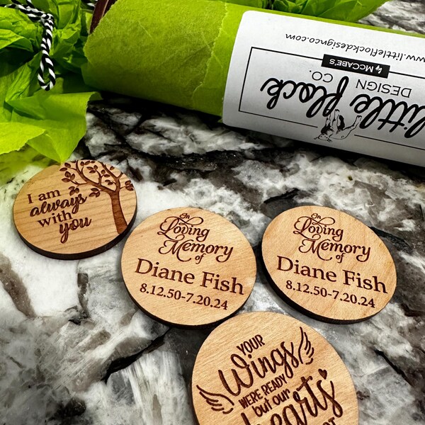Personalized Sympathy Tokens - Memorial Pocket Keepsakes - Etsy
