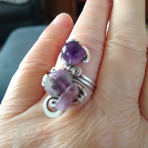 Wire Wrapped Adjustable Ring. - Etsy