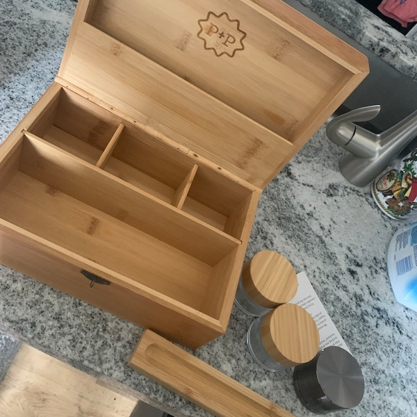 Pike & Pine Handmade Large Stash Box Combo - Includes Grinder + 2 Stash ...