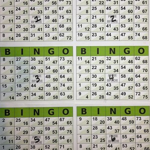 1000 Jumbo Bingo Cards Pdf Download, 1 per Page, Instant Printable Fun ...