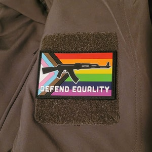 AK-47 Defend Equality Progress Pride Flag PVC Patch With - Etsy