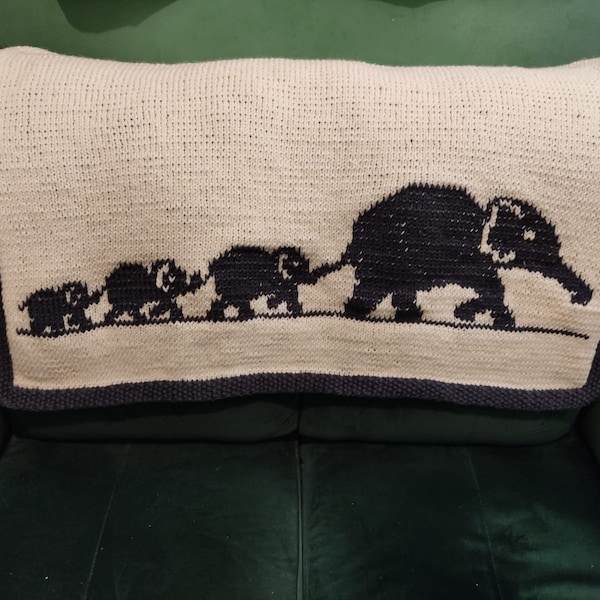 Elephant Pattern, Chart, Elephant Chart, Knit Pattern, Knit Elephant ...