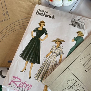 Easy to Sew Vintage 40s Retro Halter Neck Cap Sleeve Dress - Etsy