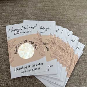 Scratch Cards Fully Custom & Can Be Personalised With Logo, Social ...