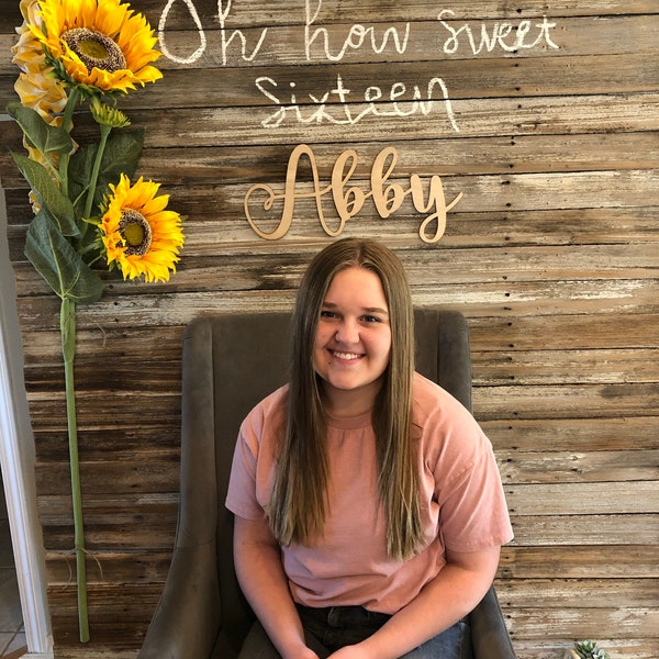 Custom Script Word Cutout-multiple Sizes- Wood Craft Supply - Hanging ...