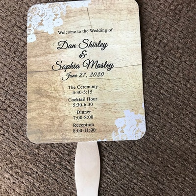 Rustic Program Fan, Wood and Lace, Wedding Fans, Wedding Hand Fans ...