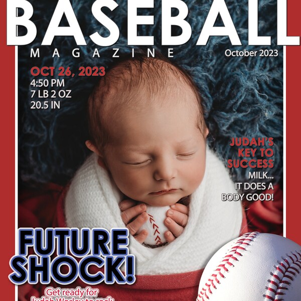 Photoshop Template | Sports Design | 8x10 | BASEBALL Magazine Cover ...