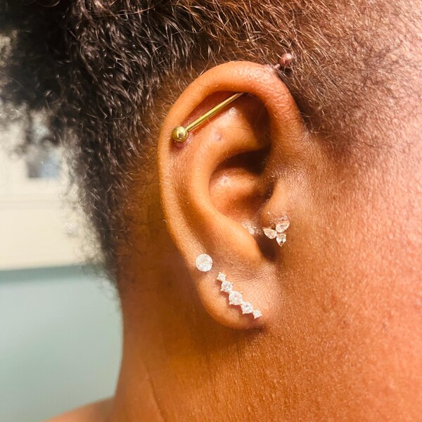 14G Floating Industrial Barbell - Titanium ASTM F136 - Internally ...