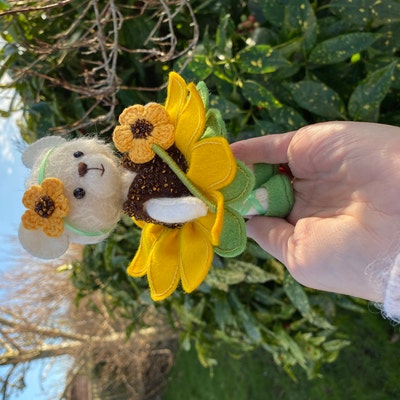 Set of 3 Handmade Sunflowers Crochet Sunflowers Applique - Etsy