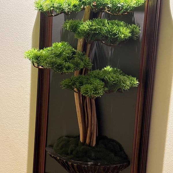 Bonsai Tree Tableau - 1 - Tree Portrait, Tree Wall Art, Tree Wall Decor ...