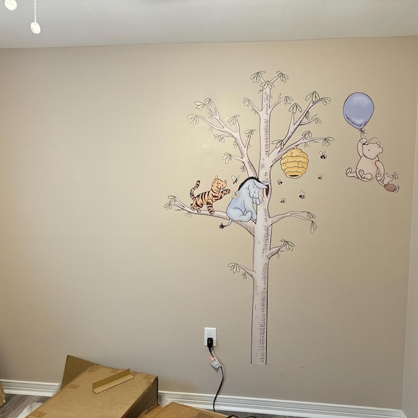 Pastel Color Classic Winnie the Pooh Wall Art Tigger Wall Sticker ...