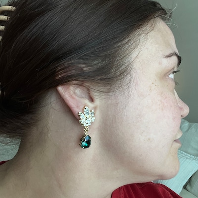 Cocktail Ring, Dusty Blue Crystal Statement Ring, Bridal Crystal Duty ...