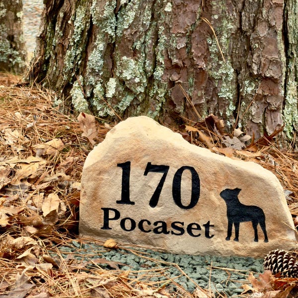 Large Custom Engraved Address Stone - Etsy