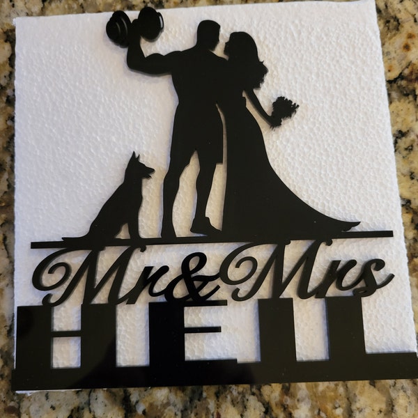 Bodybuilder Wedding Cake Topper | Custom Fitness Cake Topper | Crossfit ...