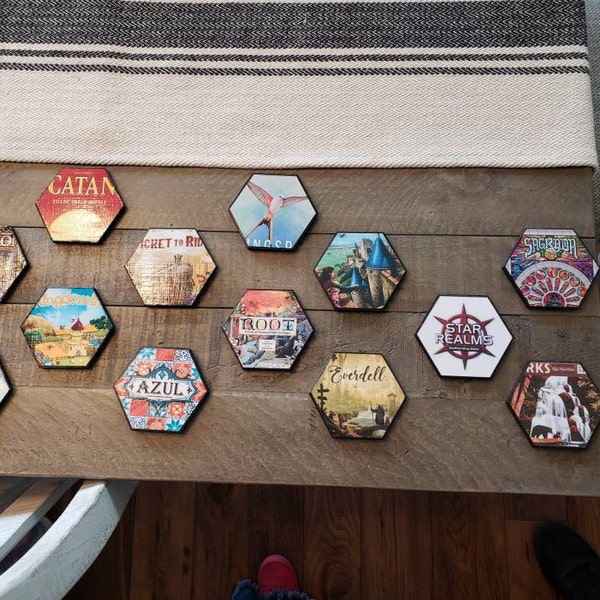 Board Games Drink Coasters games S-Z, Wood Coasters Geek Coasters Hex ...