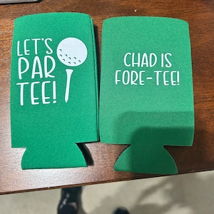 Let's Par Tee, Golf Can Cooler, Can Cooler, Golf, Favor, Party, Golf ...