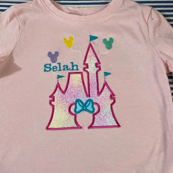 Character Inspired Miss Mouse Castle Embroidery Applique Design - Etsy