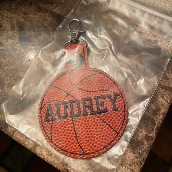 Basketball Keychain, Basketball Team Key Fob, Basketball Accessory ...