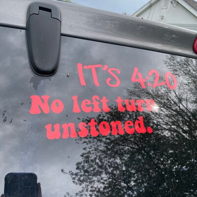 No Left Turn Unstoned Vinyl Decal Sticker - Etsy