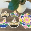 Diwali Art Self-ink Stamps for Kids 24 Unique Indian Themed Designs, 6 ...