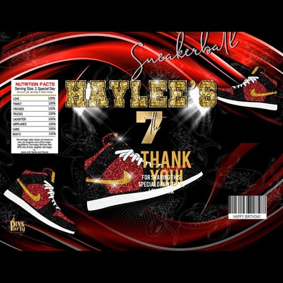 Editable Sneaker Ball Menu Card, Sneaker Gala Dinner and Drinks Menu ...