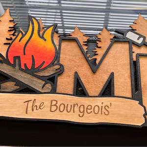 Camping Bonfire Sign Easy Finish Laser Cut File Glowforge and All ...