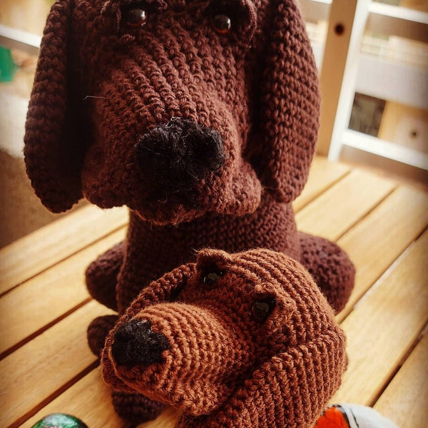 Labrador Retriever Crochet Pattern, Chocolate Crochet Labrador Pattern ...
