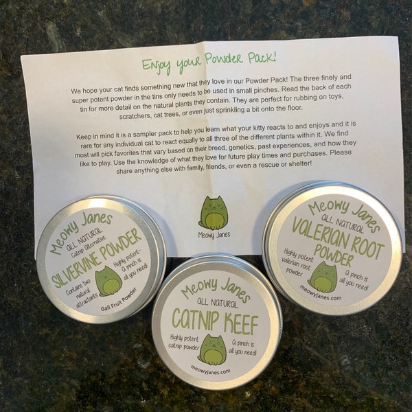 Catnip Alternative Powder Pack: Catnip Keef, Silvervine, Valerian Root ...